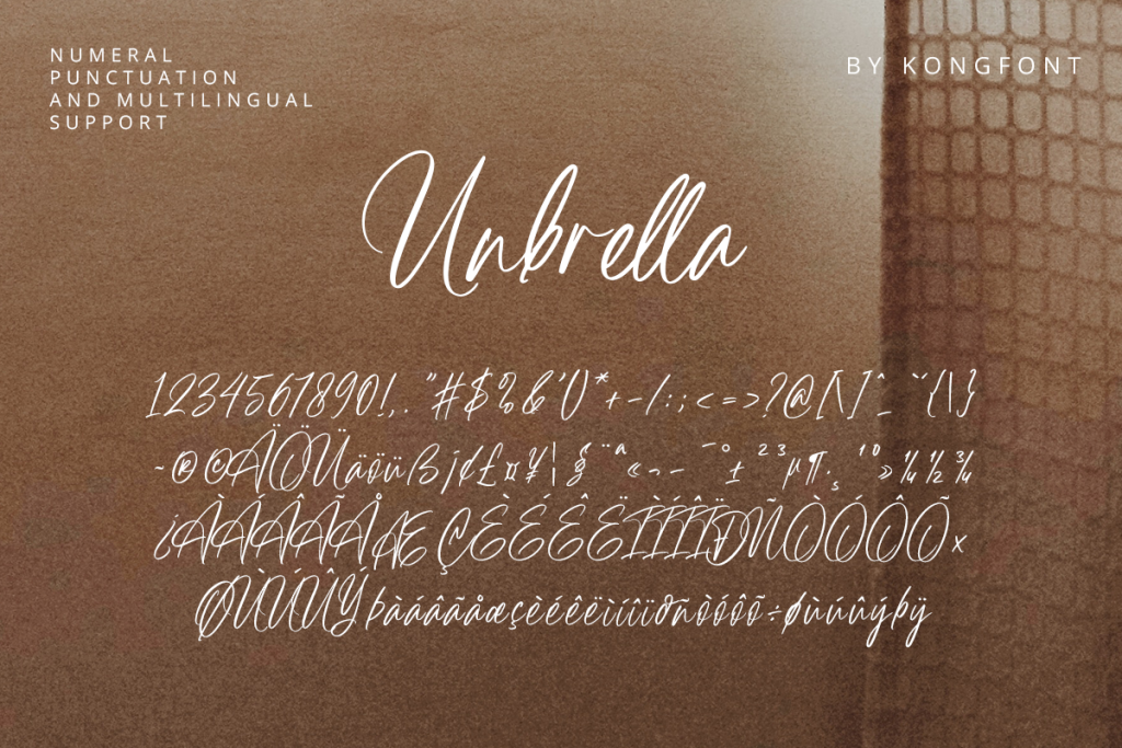 Unbrella Modern Handwritten Font - Font Kong