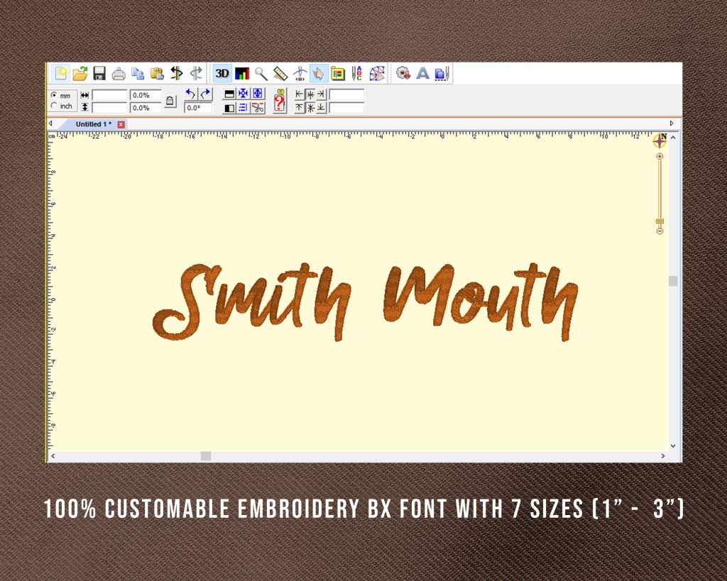 Smith Mouth Embroidery Font, Embroidery Script Font, Modern Embroidery ...