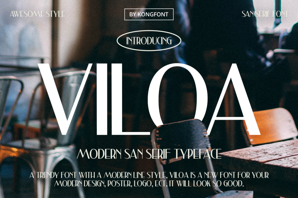 Viloa Classy Classy Sans Serif Font - Font Kong