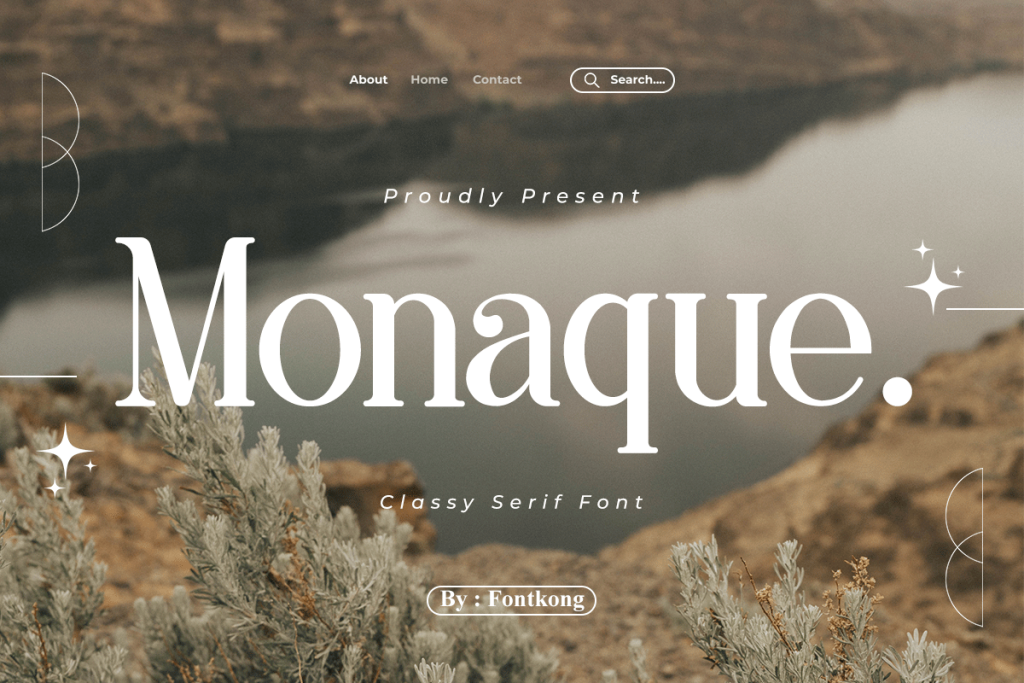 Monaque Modern Classy Serif Font - Font Kong