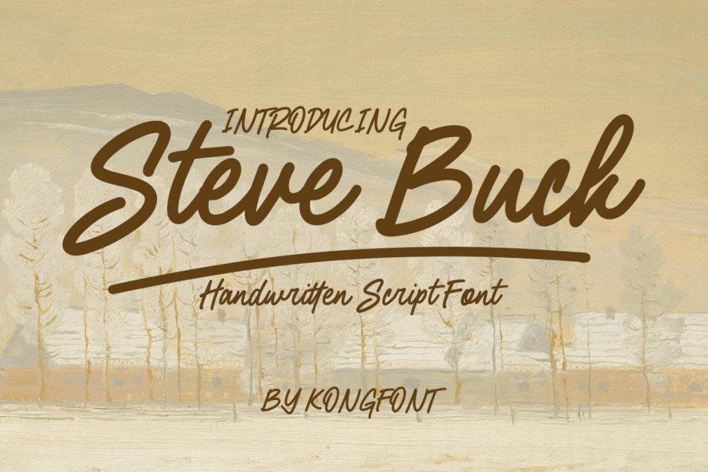 Steve Buck Modern Handwritten Script Font - Font Kong