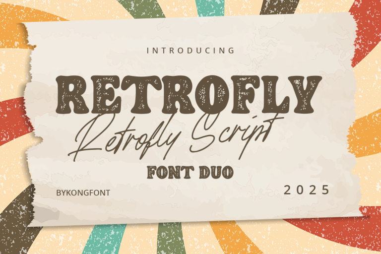 Retrofly A Modern Retro Duo Font - Font Kong