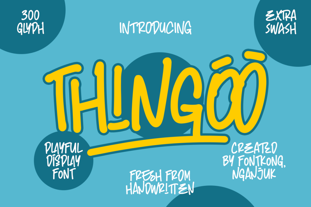 Thingoo A Modern Handwritten Font - Font Kong